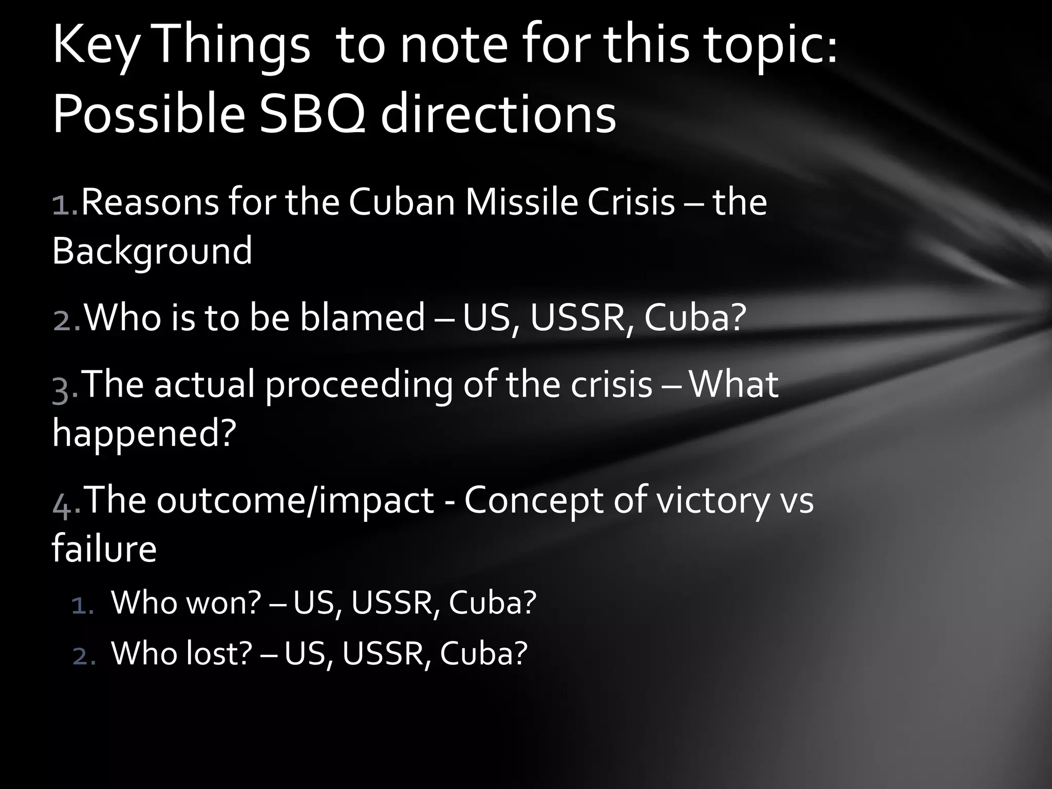 Cuban missile crisis _ lesson Slides | PPT