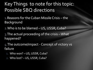 Cuban missile crisis _ lesson Slides | PPT