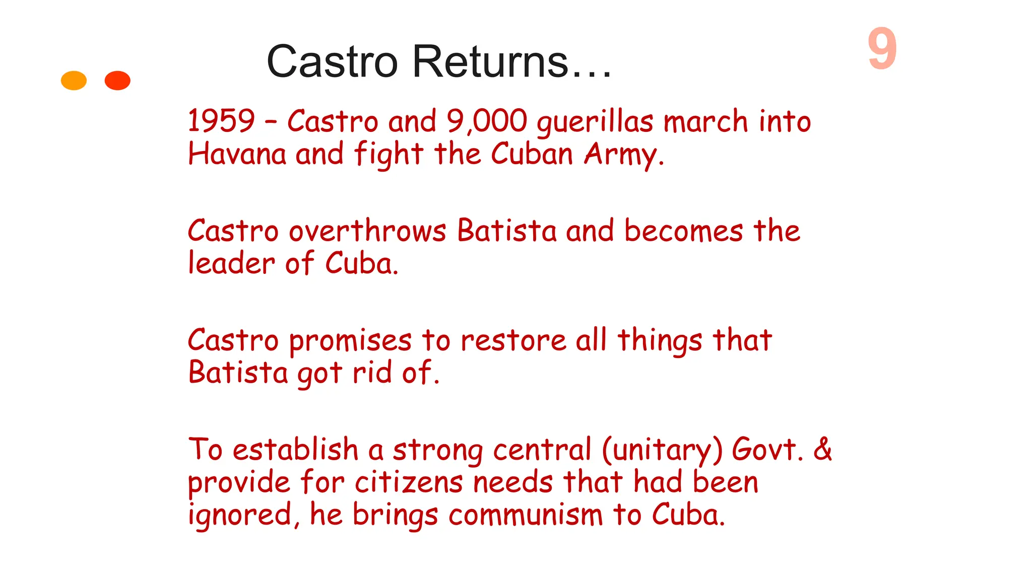Cuban Revolution Fidel Castro, Bay of Pigs | PPTX