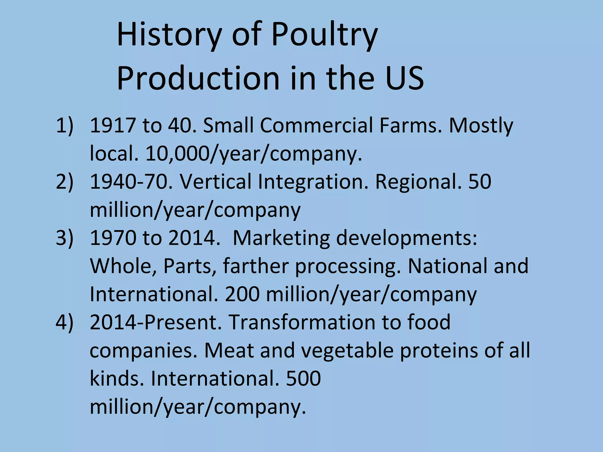 Commercial Poultry Production in the US in english | PPTX