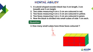CUBE mental ability classs 10 ppt maths | PPT