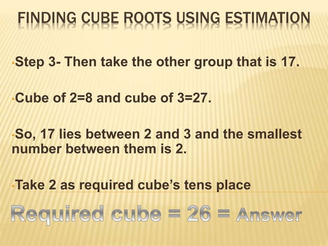 CLASS VIII MATHS CUBE AND CUBE ROOTS | PPTX | Games and Puzzles ...