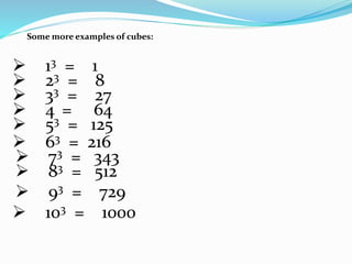 CLASS VIII MATHS CUBE AND CUBE ROOTS | PPTX