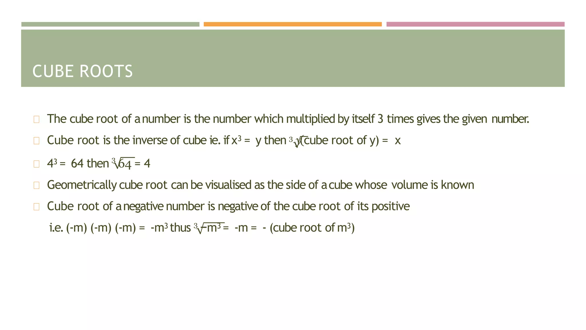 Cube and cube roots converted-converted | PPT
