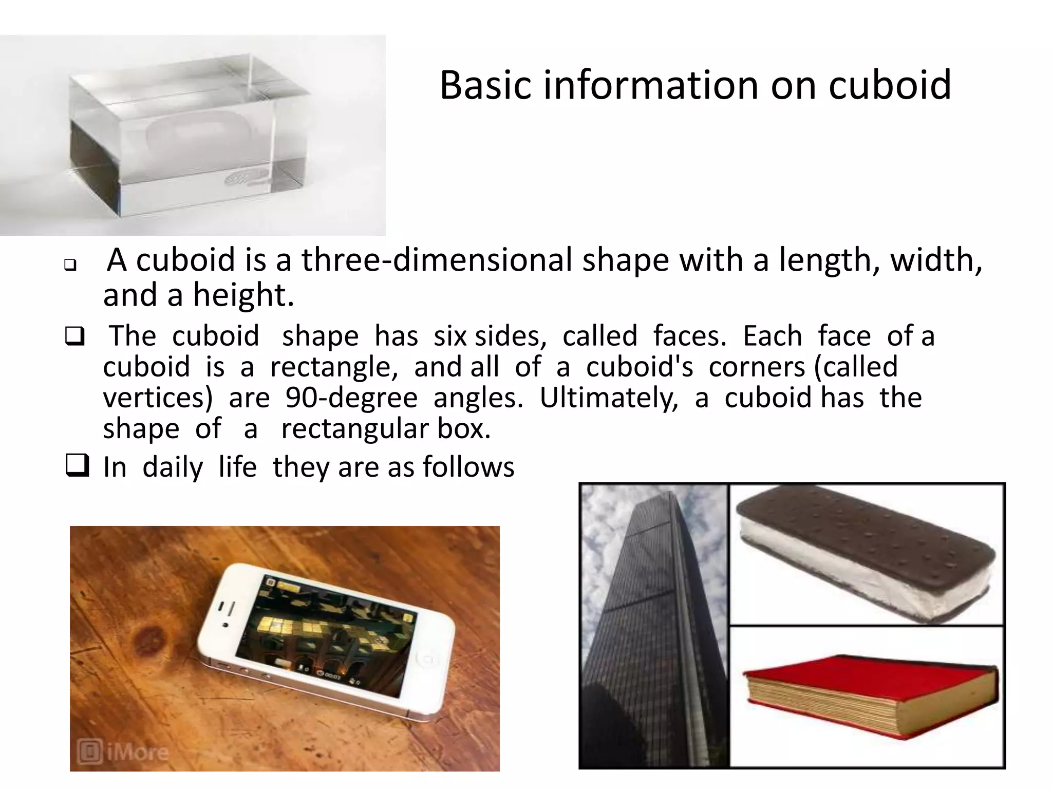 Cube, cuboid and cylinder | PPTX