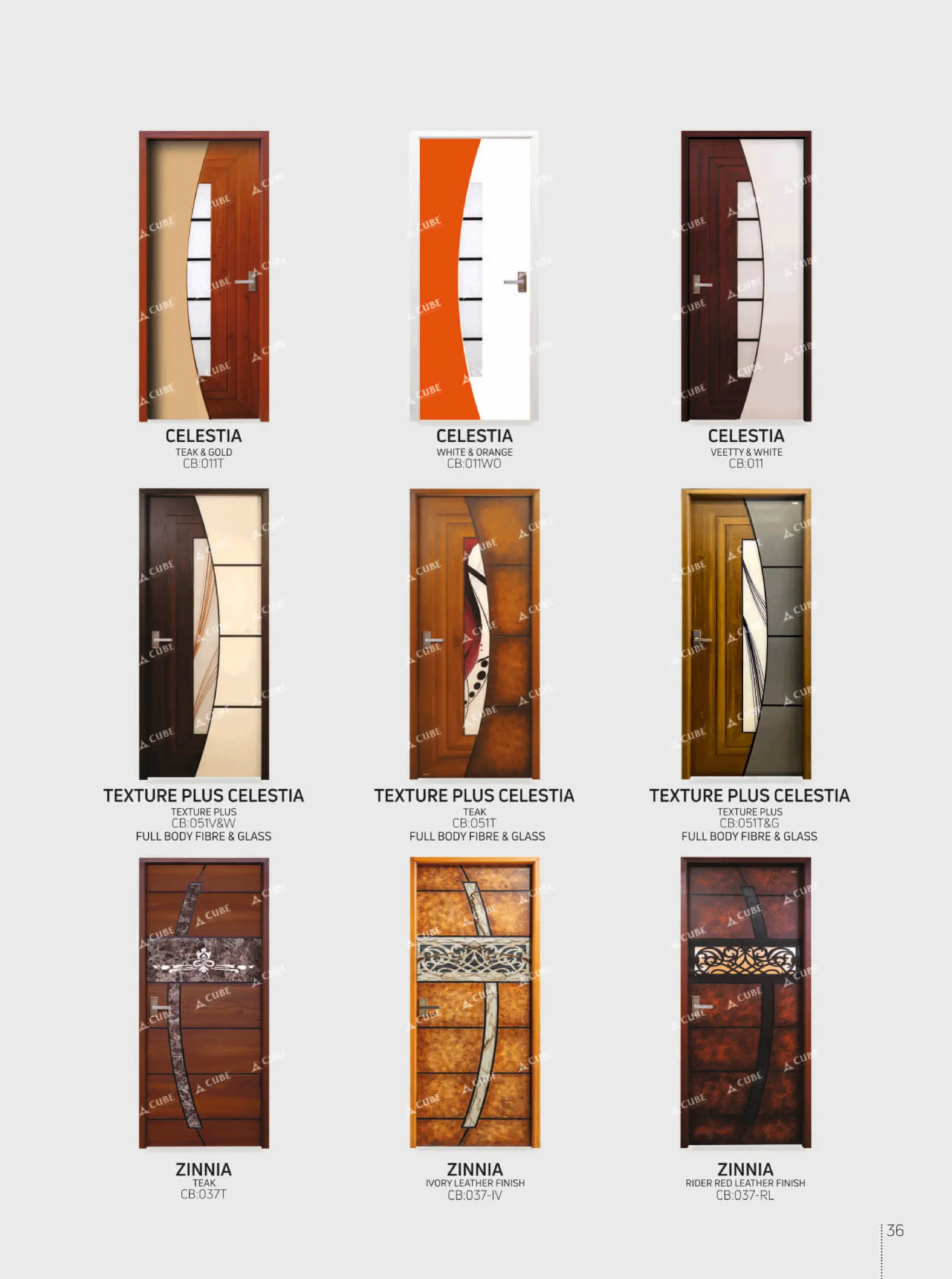 Cube Doors Catalogue | Modern Waterproof FRP Fiber Bathroom Door ...