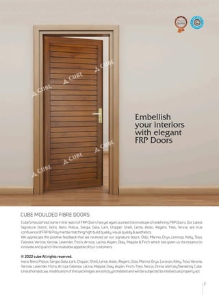 Cube Doors Catalogue | Modern Waterproof FRP Fiber Bathroom Door ...