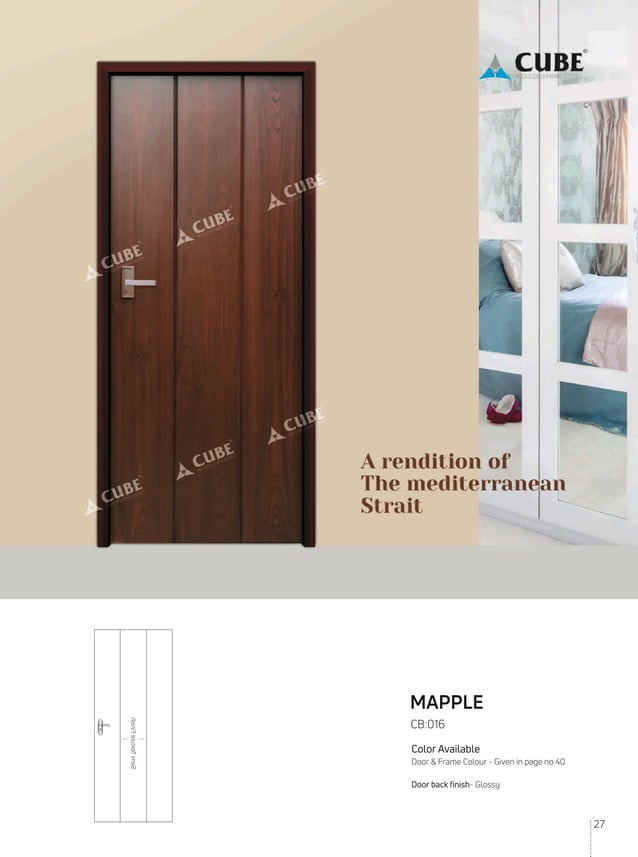 Cube Doors Catalogue | Modern Waterproof FRP Fiber Bathroom Door ...