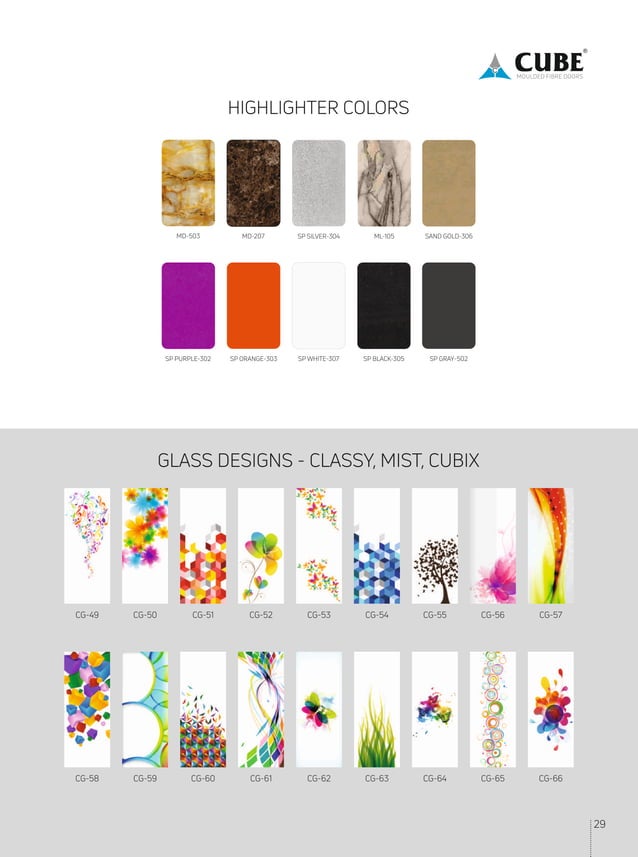 Cube Doors Catalogue | Modern Waterproof FRP Fiber Bathroom Door ...