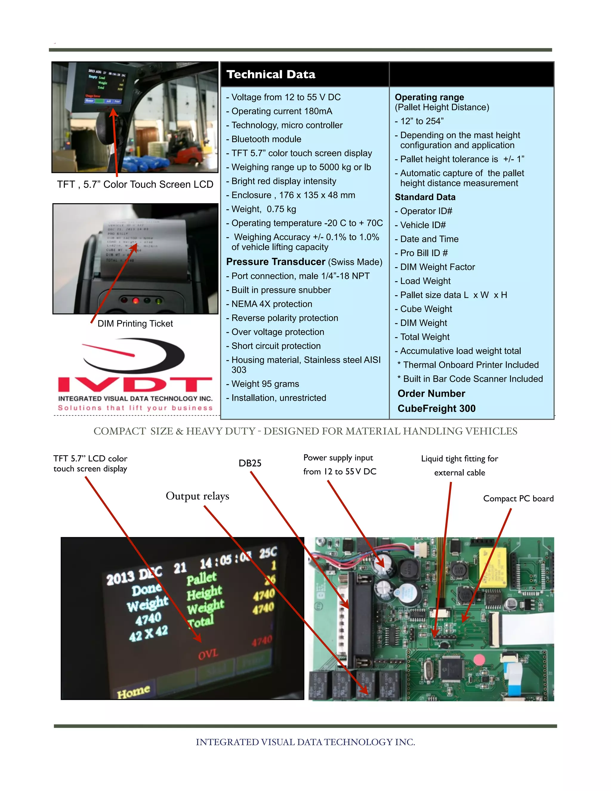 Cube freight 300, LTL loading dock freight weight verification and ...