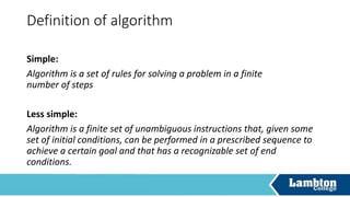 CubeIT Tech - Algorithms | PPTX