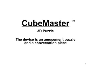 3D - CUBE MASTER | PPT