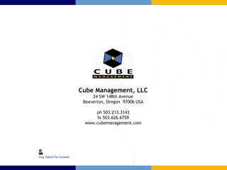 Cube Mgt Overview | PPT