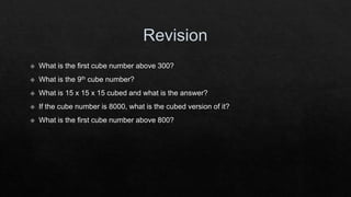 Cube numbers | PPT