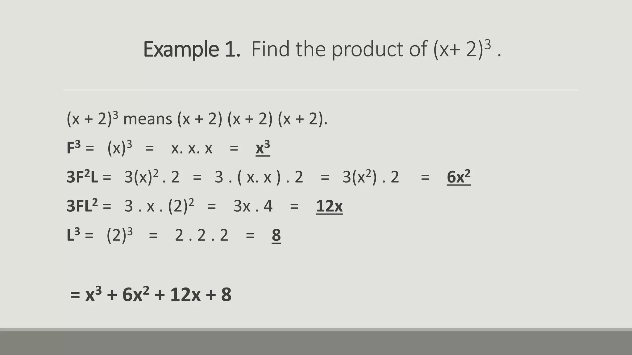 Cube of binomial | PPTX