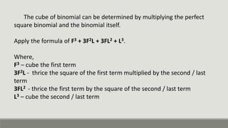 Cube of binomial | PPTX