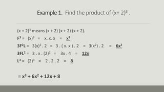 Cube of binomial | PPTX