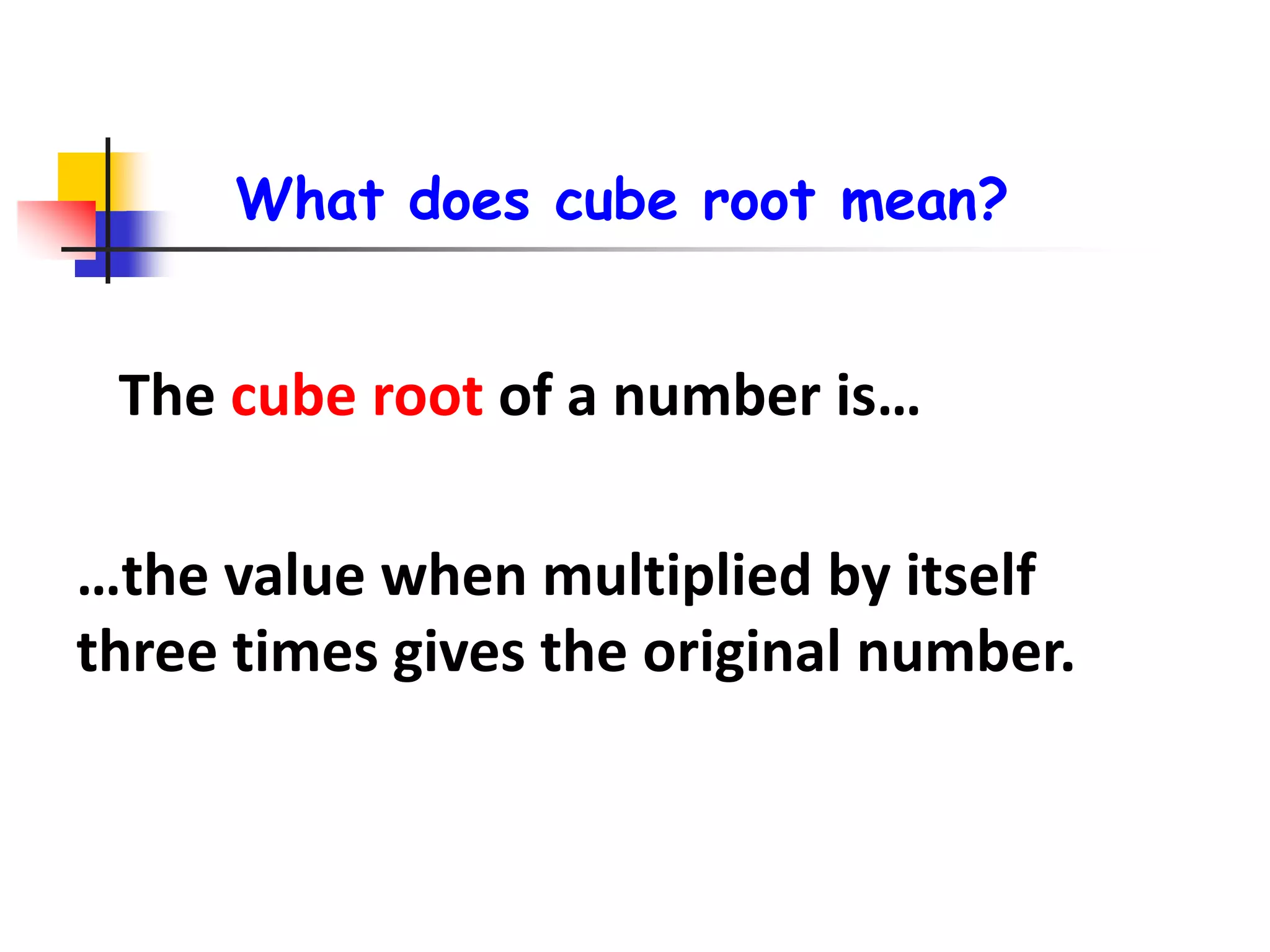 Cube roots | PPSX