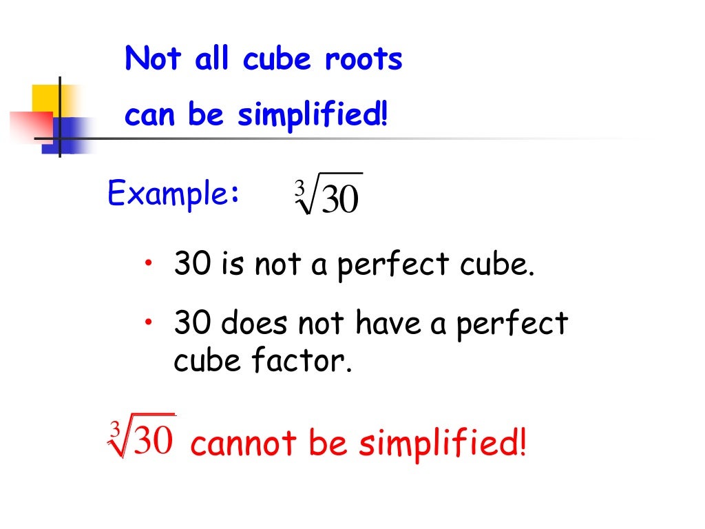 Cube roots