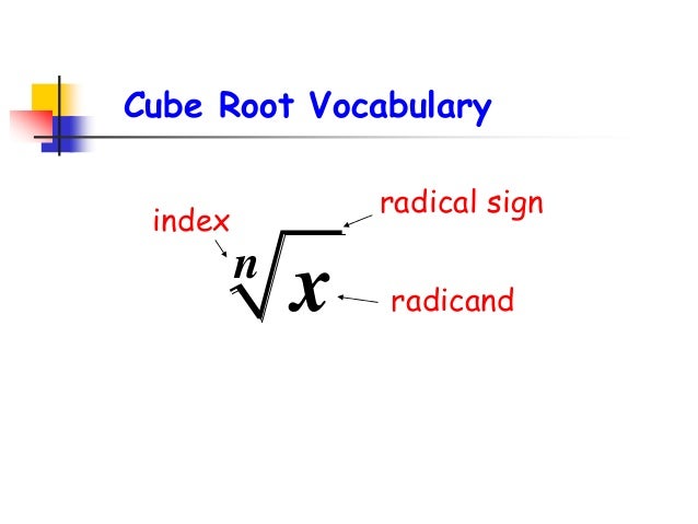 Cube Roots Cube Roots