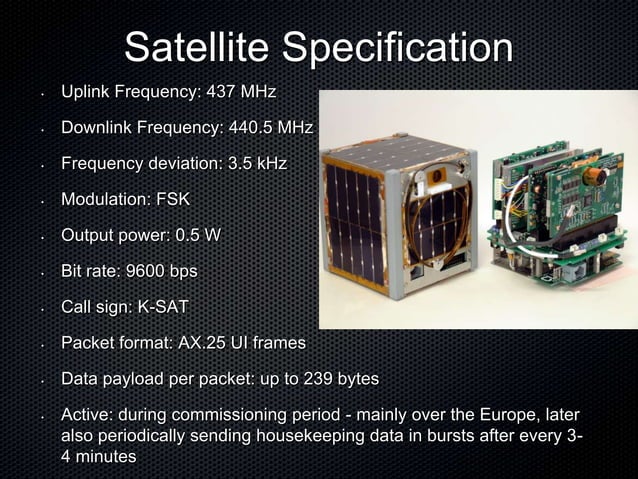 Design & Implementation of a Cube Satellite | PPSX