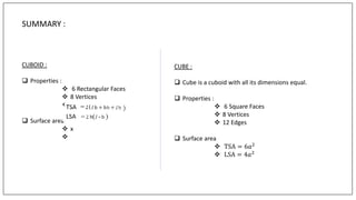 Cubes & cuboids | PPTX