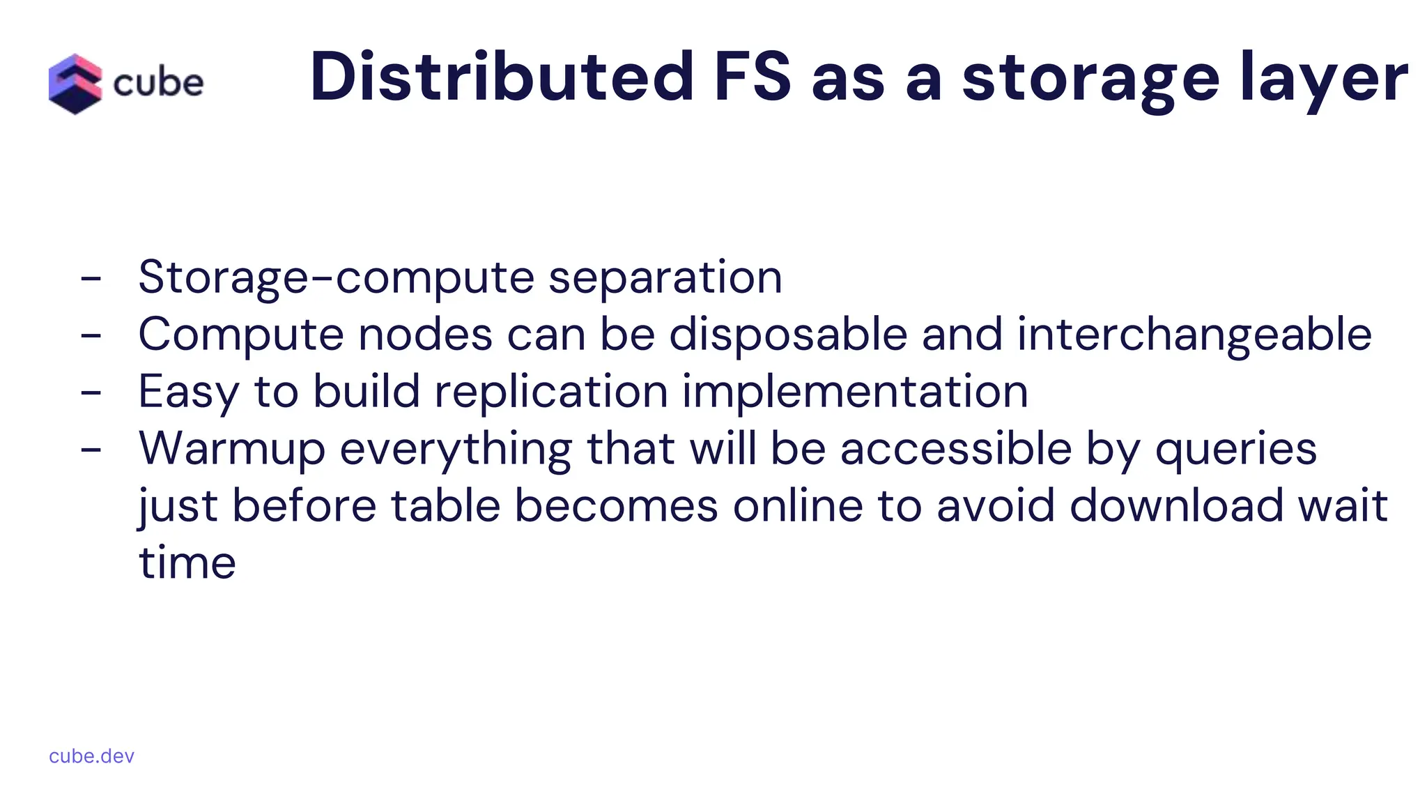 Cube Store Design Decisions OSA Analytic | PPT