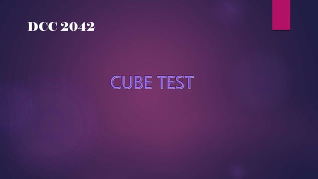 Cube test REPORT - DCC2042 | PPTX | Civil Engineering Industry | Industries
