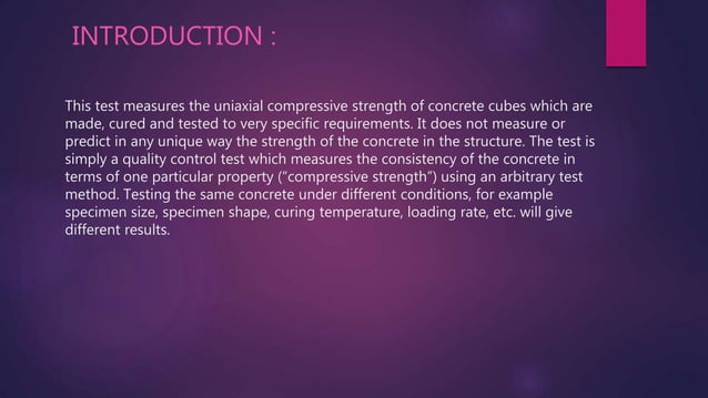 Cube test REPORT - DCC2042 | PPTX | Civil Engineering Industry | Industries