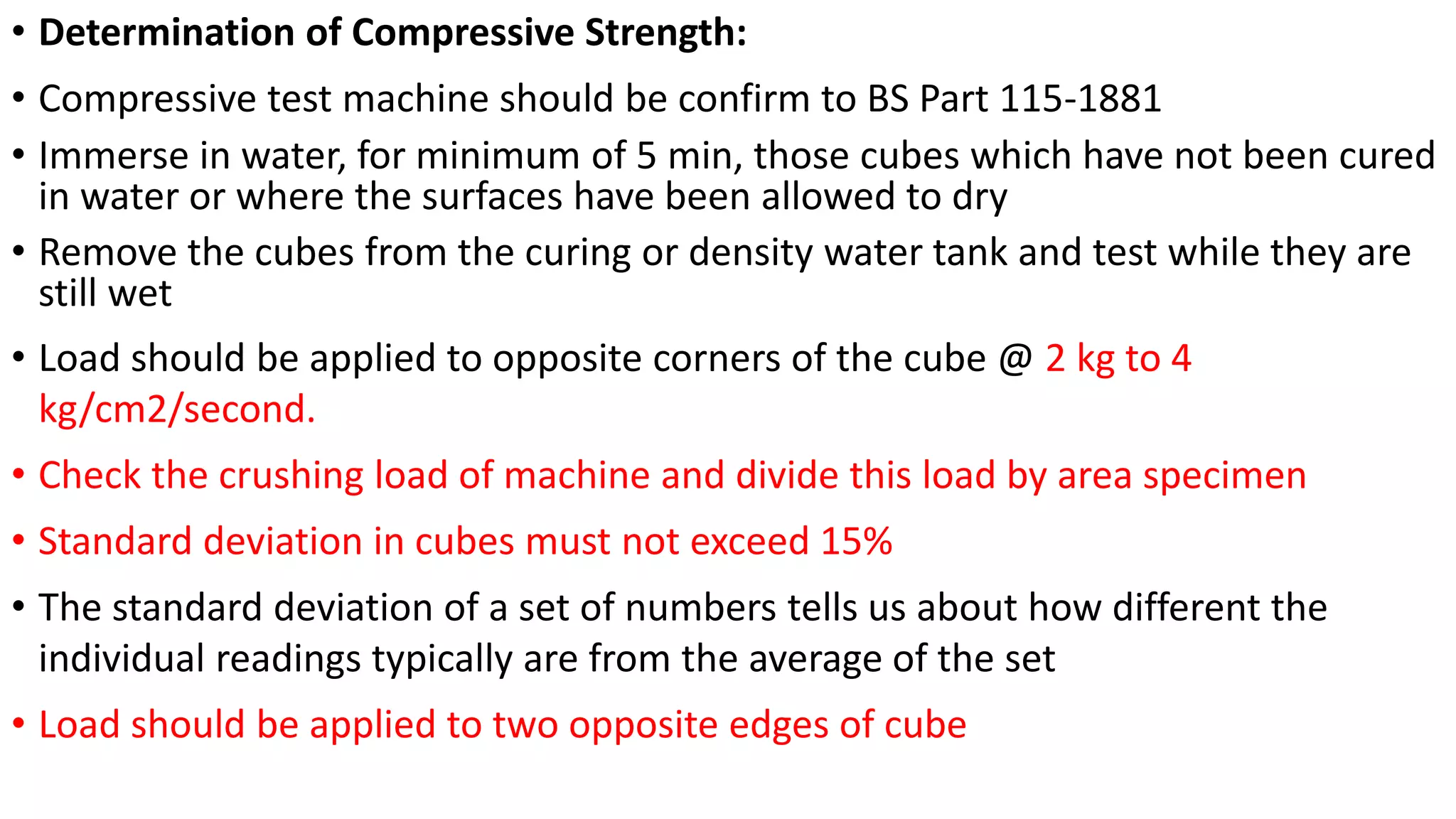 Cube test for compressive strength of concrete | PPTX