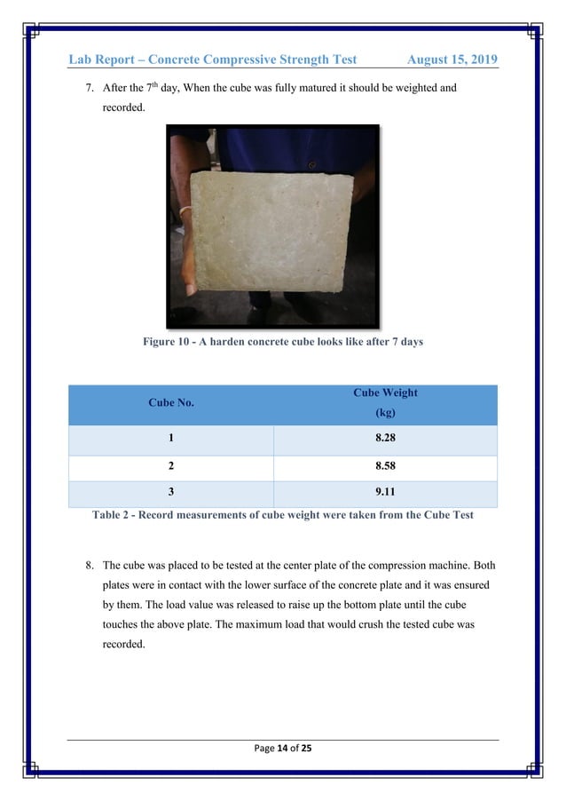 Cube test report | PDF | Civil Engineering Industry | Industries