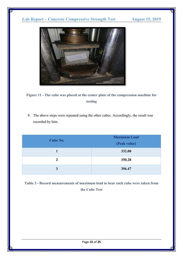 Cube test report | PDF | Civil Engineering Industry | Industries
