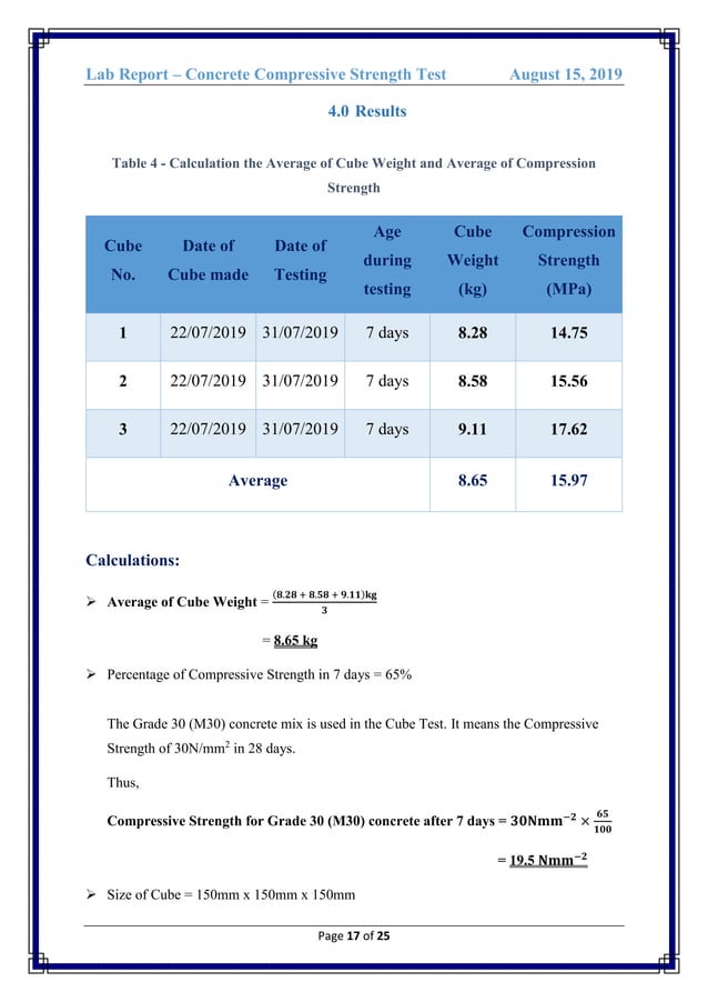 Cube test report | PDF | Civil Engineering Industry | Industries