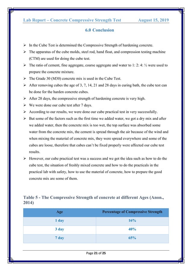 Cube test report | PDF | Civil Engineering Industry | Industries