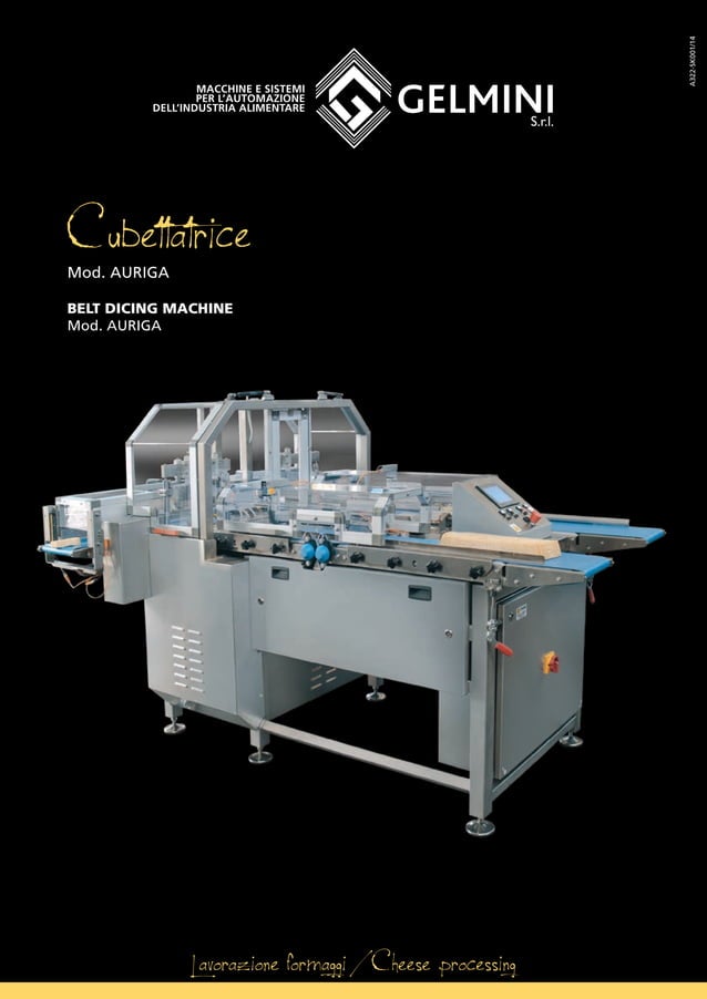 BELT DICING MACHINE - Mod. AURIGA - Gelmini Macchine | PDF