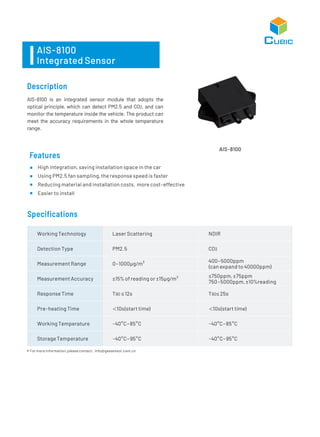 Cubic Automotive Gas Sensor Solution | PDF