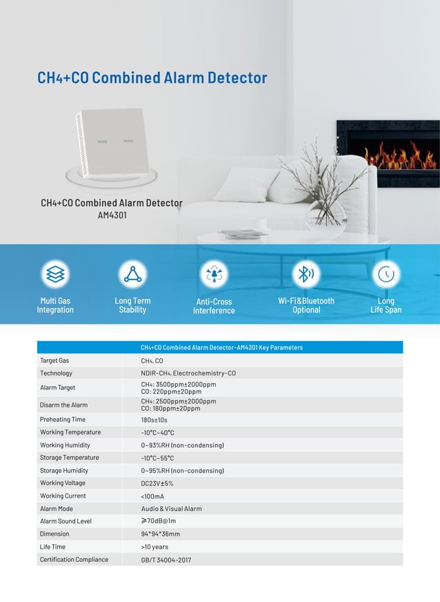 Cubic CO/CH4 Alarm Sensor and Detector | PDF
