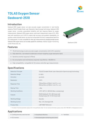 Cubic Medical and Healthcare Gas Sensor Solution | PDF