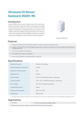Cubic Medical and Healthcare Gas Sensor Solution | PDF | Lung and ...