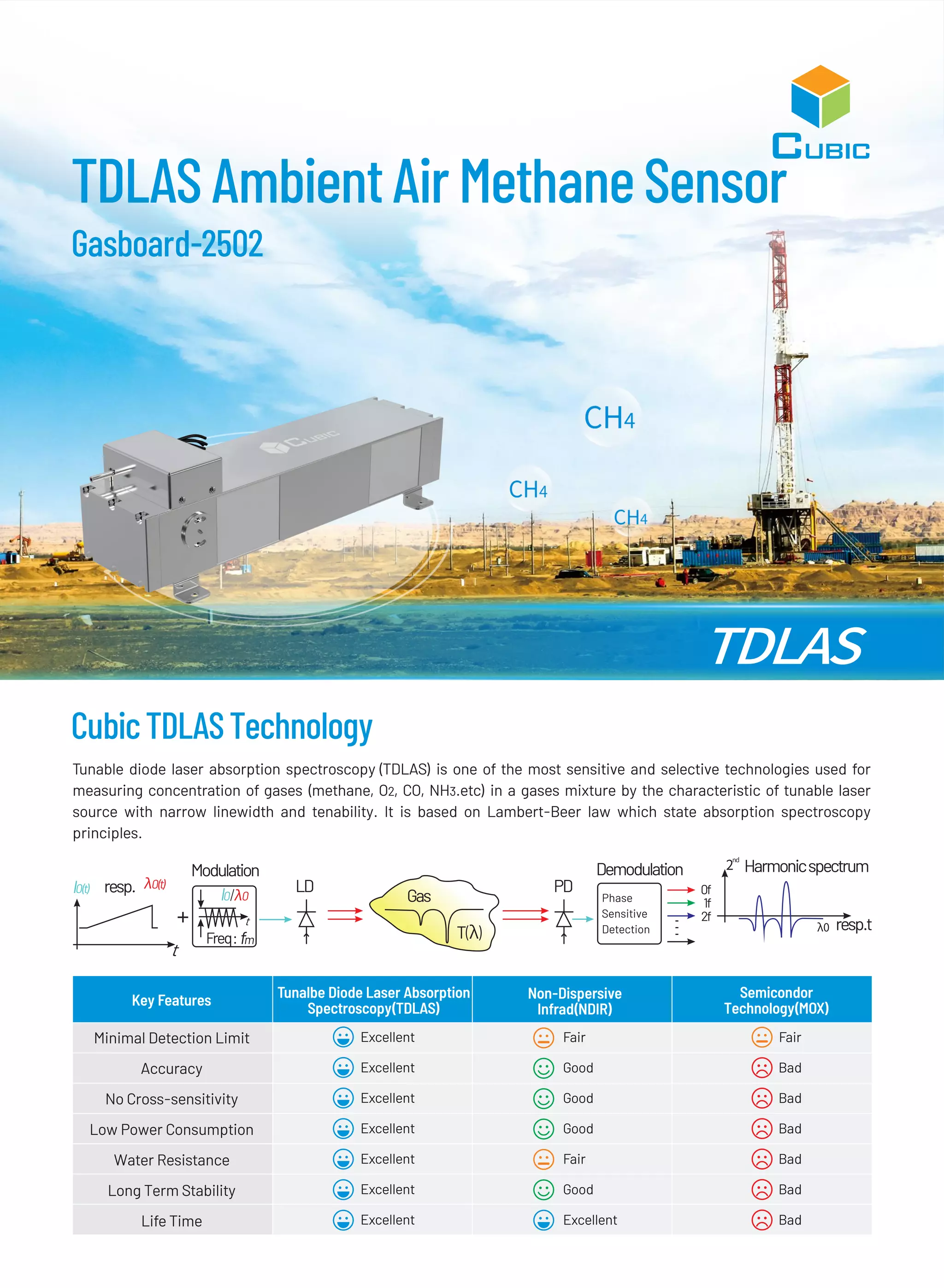 Cubic TDLAS CH4 Sensor | PDF