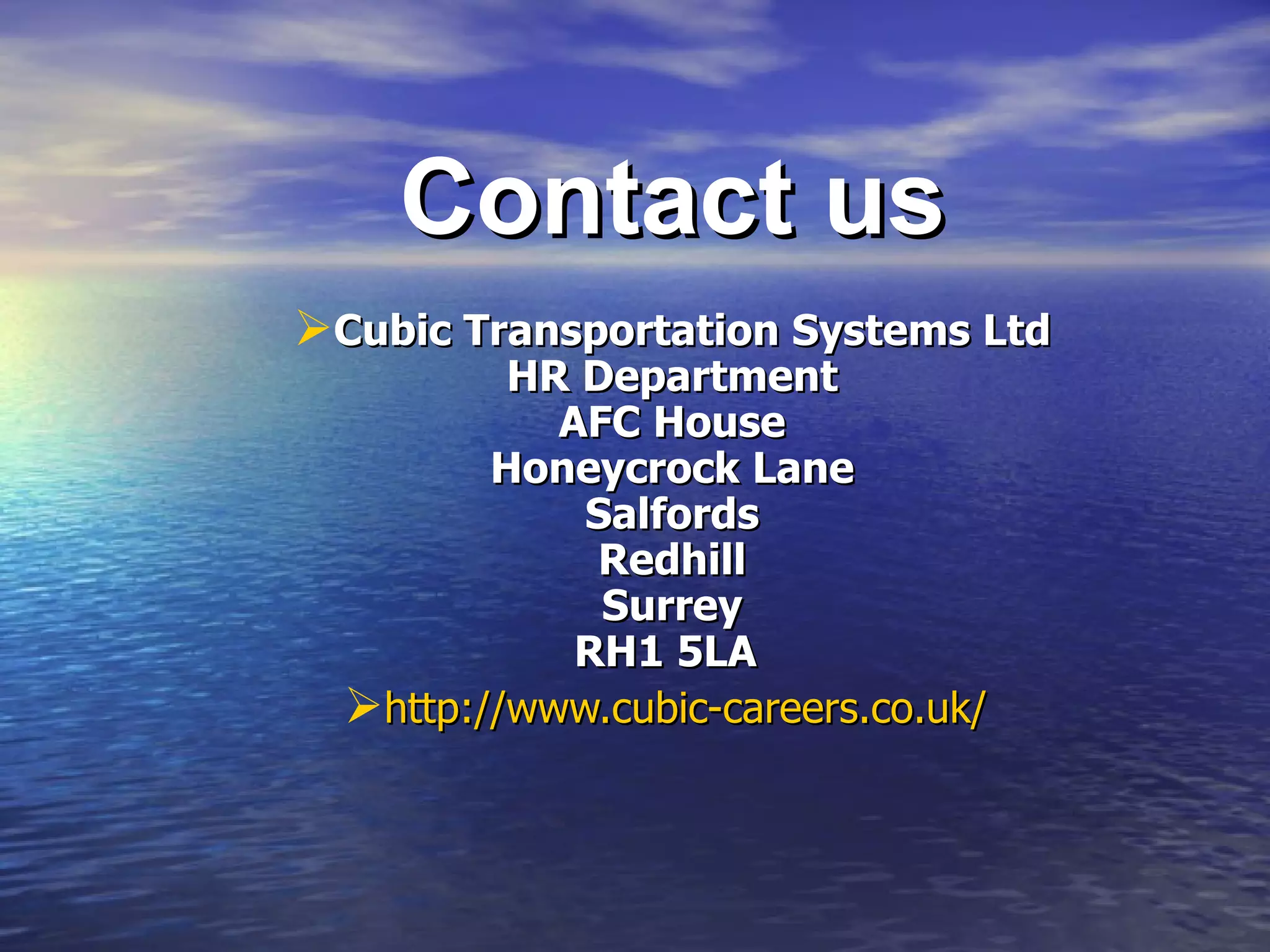 Cubic Careers | PPT