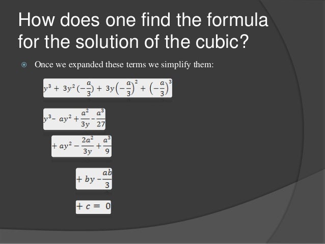 Cubic Equation