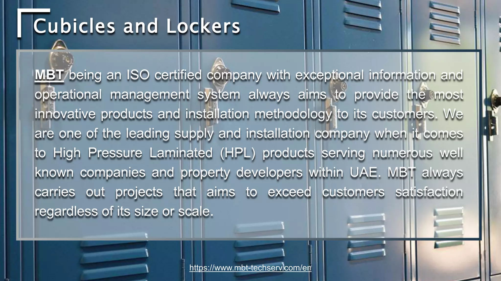 Cubicle and lockers | PPT