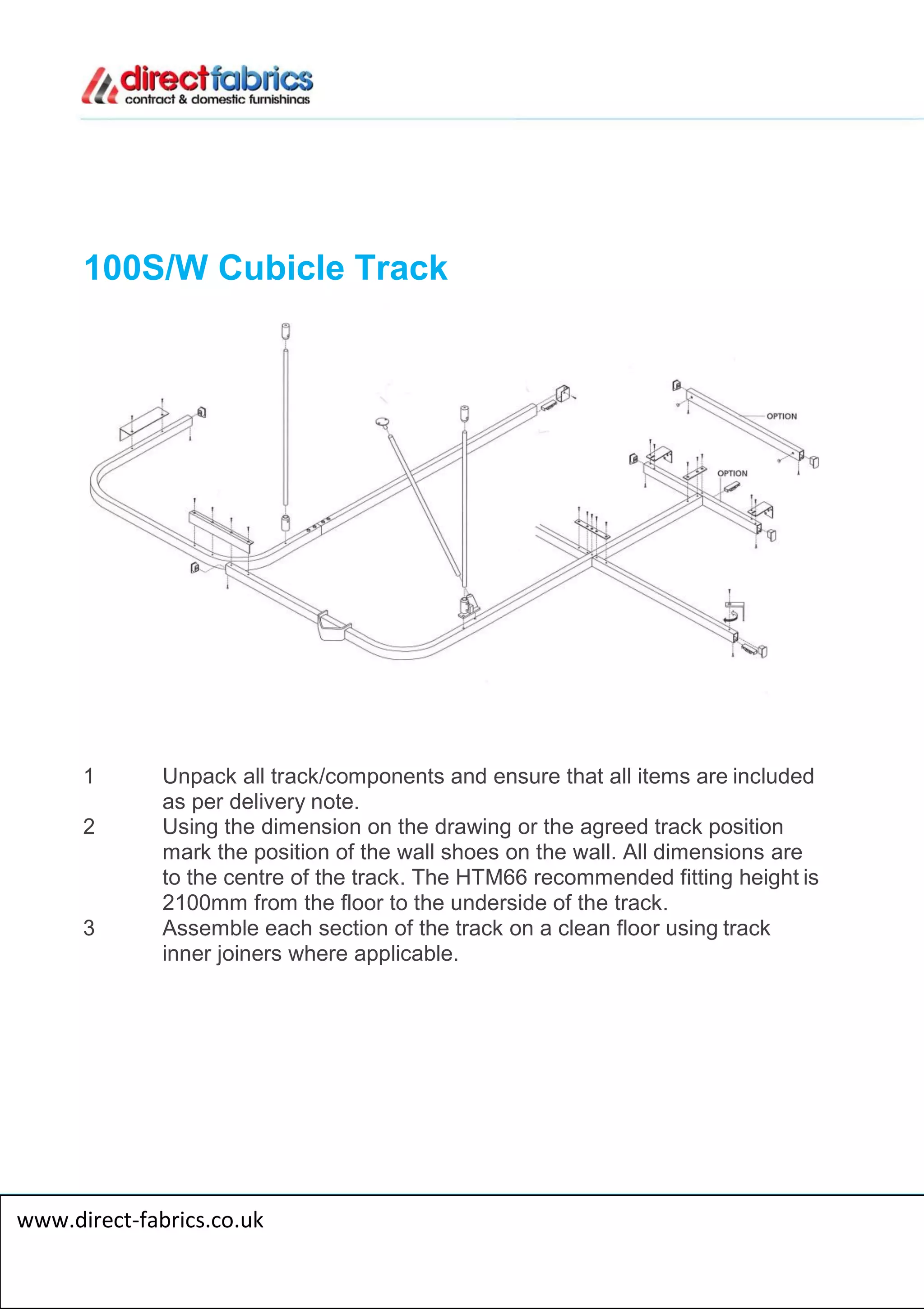 Cubicle curtain track fitting instructions | PDF