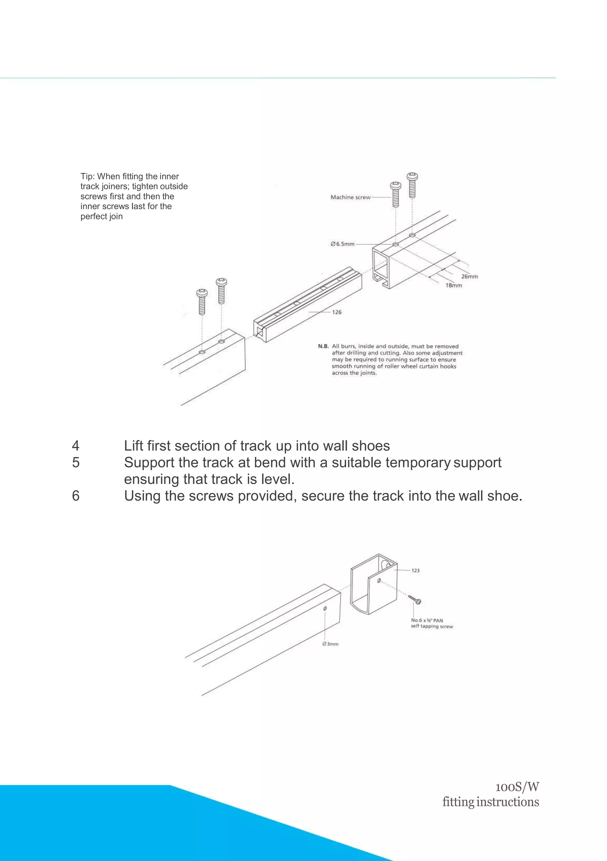 Cubicle curtain track fitting instructions | PDF