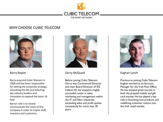 Cubic main presentation | PDF | Telecommunications Industry | Industries
