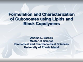 Cubic Phase Nanoparticles | PPT
