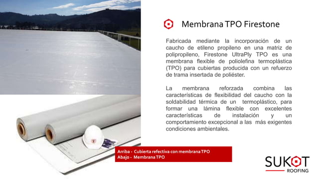 Cubiertas con membrana TPO | PPT