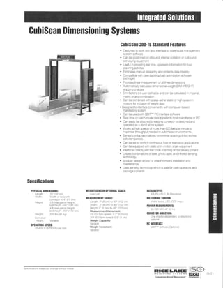 Cubiscan 200 Tl Literature | PDF