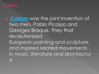 Cubism | PPTX | Painting | Arts and Crafts